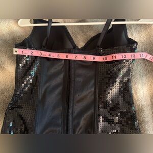 DC Comics | Tops | Dc Comics Batman Batgirl Sequined Corset Black ...